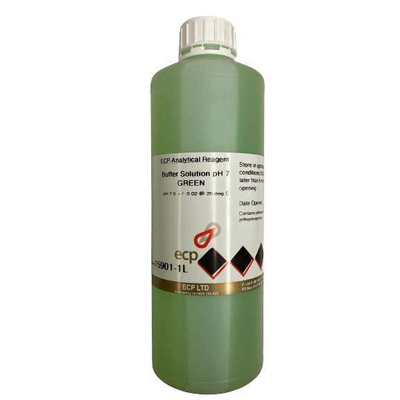pH 7 Buffer Solution - Green/Yellow. 500-1000ml - Interlab